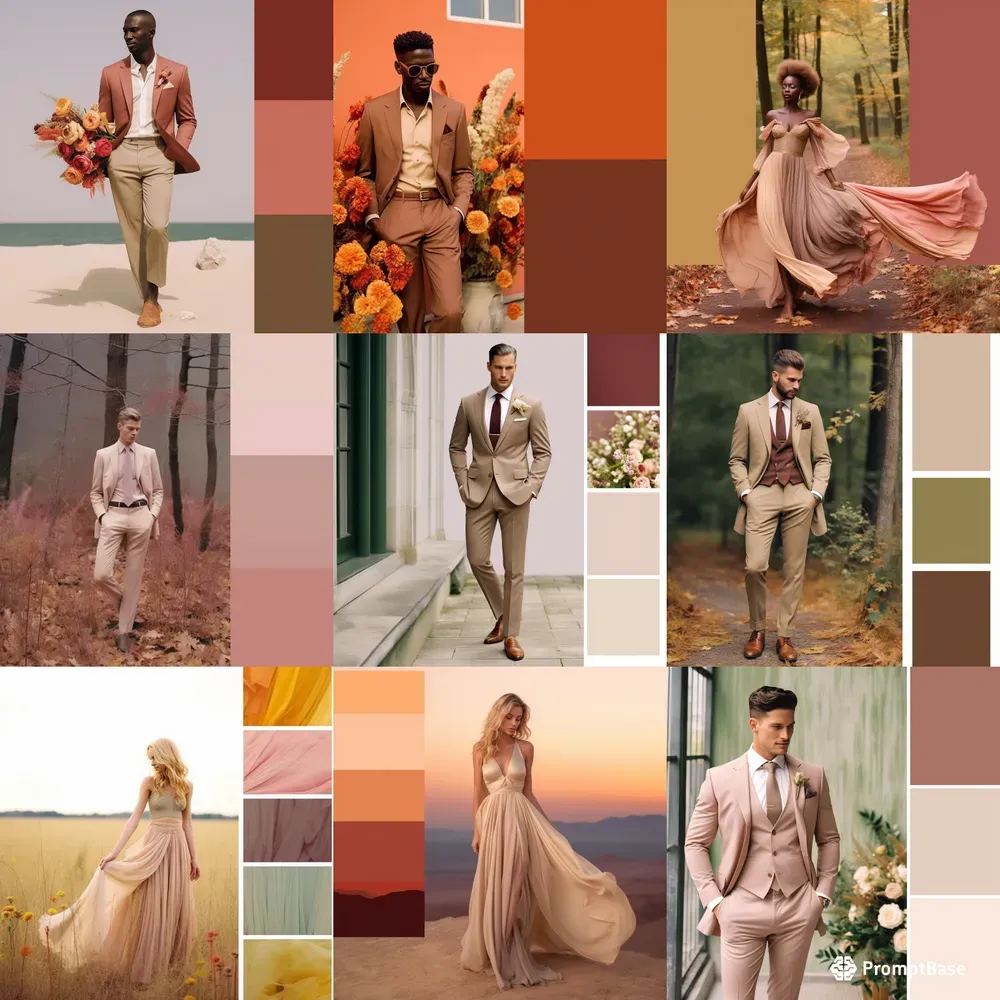 Wedding Color Palettes Midjourney Prompt | PromptBase