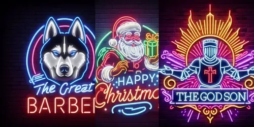 Retro Neon Signs Midjourney Prompt | PromptBase