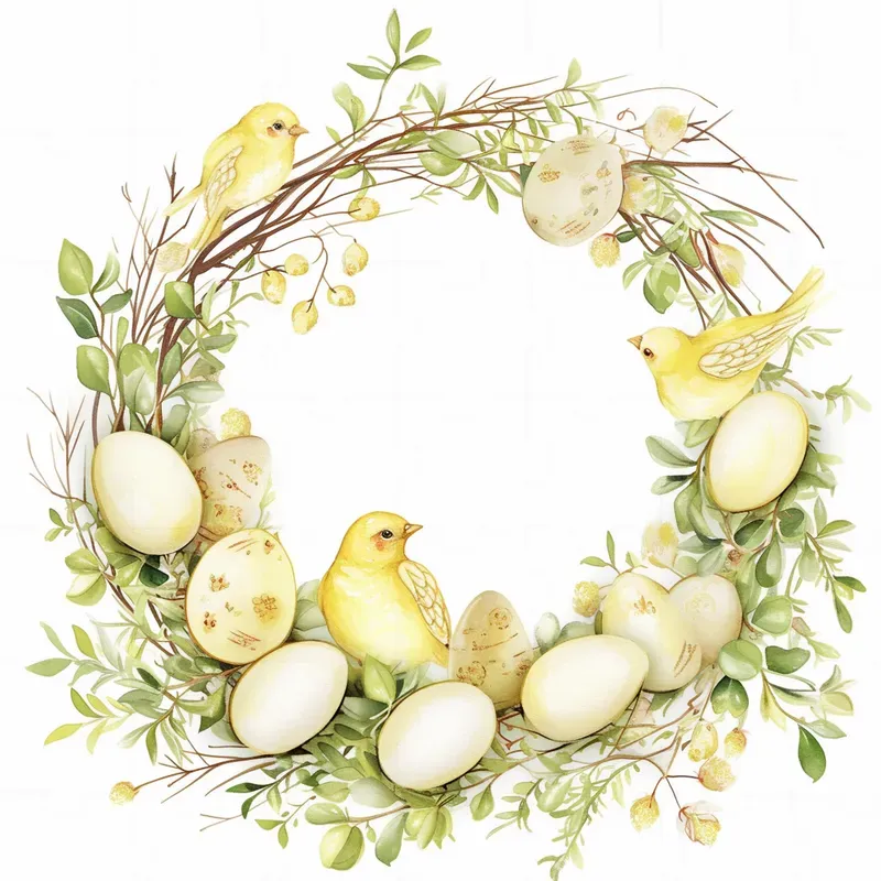 Cute Watercolor Easter Clip Art Midjourney Prompt | PromptBase