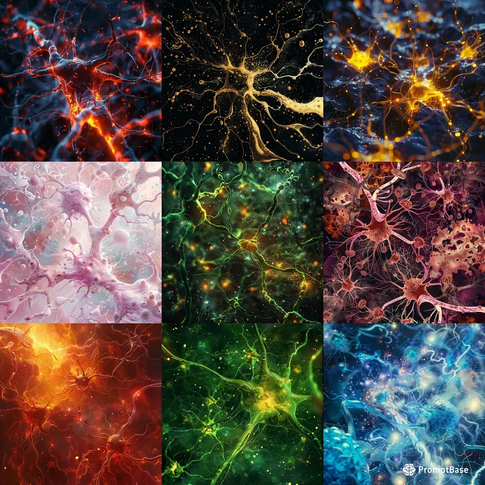 Brain Function Inspired Color Patterns Midjourney Prompt | PromptBase