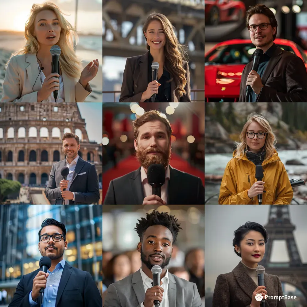 Realistic Moderator Stock Photography Midjourney Prompt | PromptBase