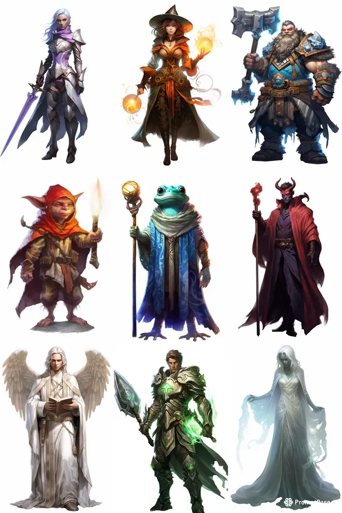 High Resolution RPG Character Portraits Midjourney Prompt | PromptBase