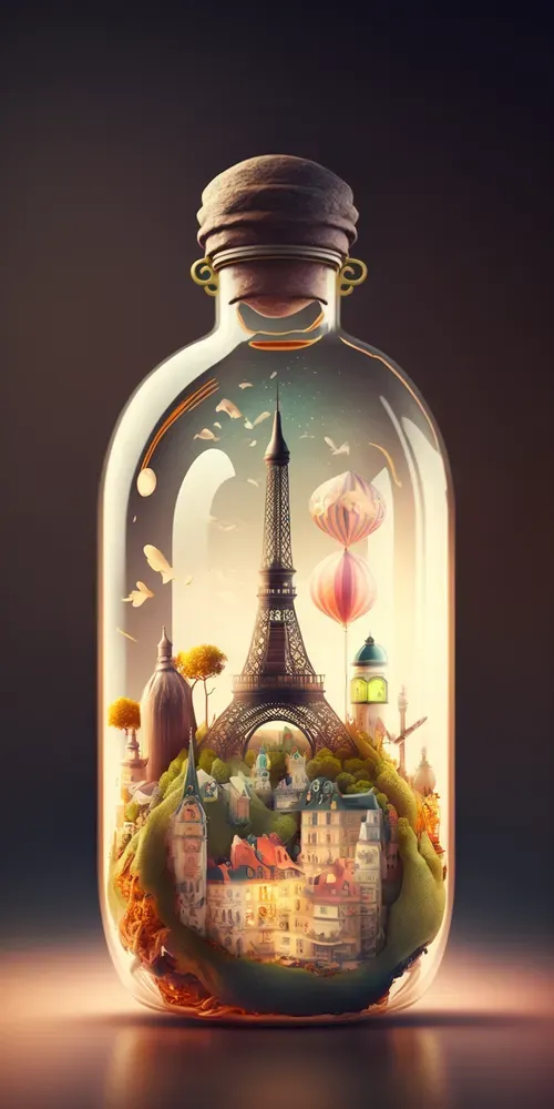 Cities In A Bottle Midjourney Prompt | PromptBase