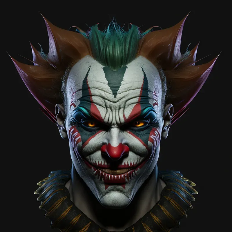 Scary Clown Portraits Midjourney Prompt Promptbase