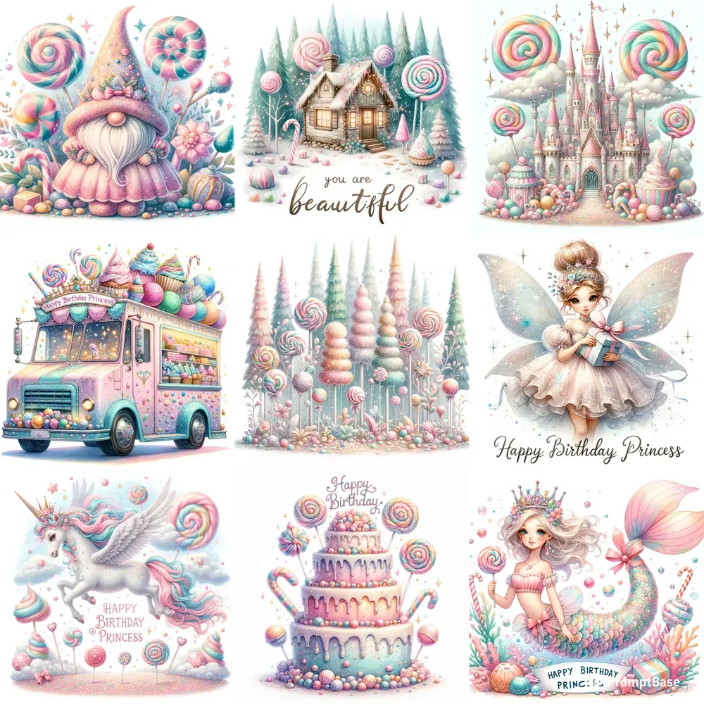 Candyland Watercolor Fantasies DALL·E Prompt | PromptBase