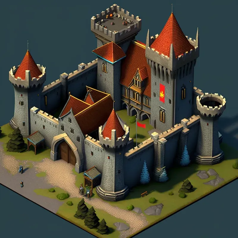 Isometric Game Level Designs Midjourney Prompt | PromptBase