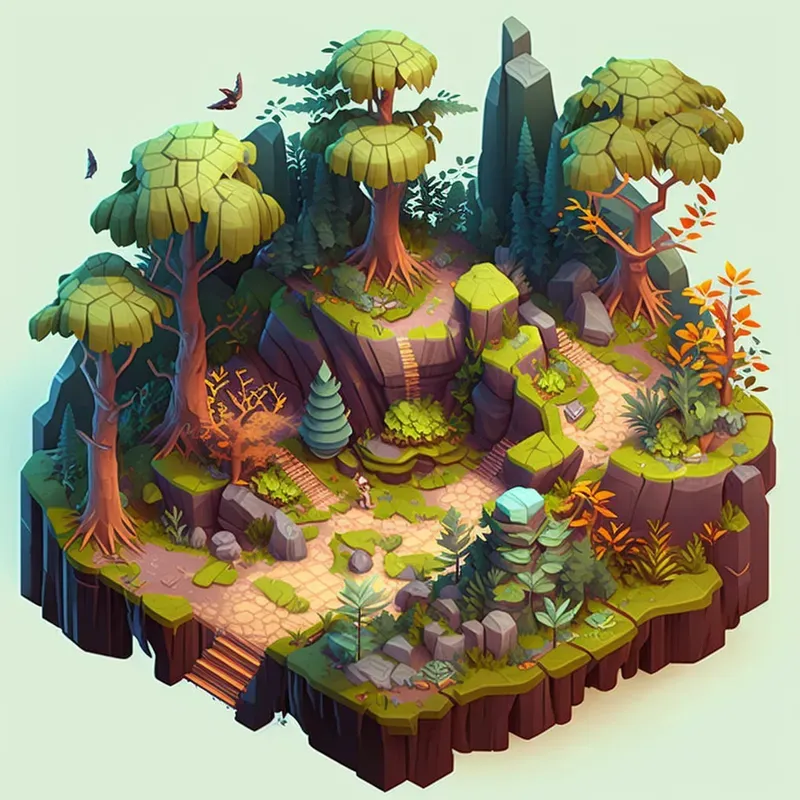 Isometric Game Level Designs Midjourney Prompt | PromptBase