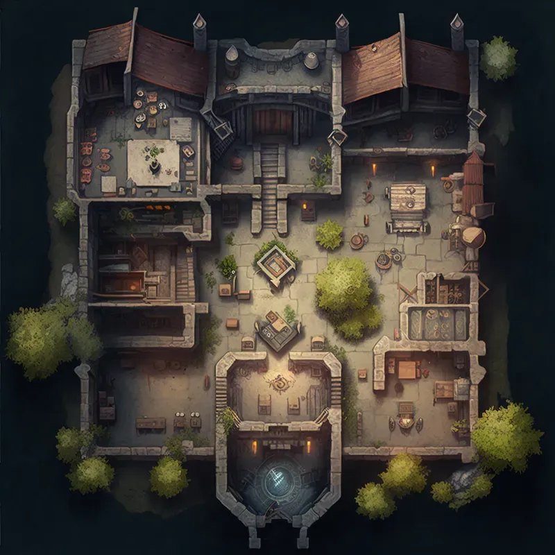 2D Top-down Game Level Designs Midjourney Prompt | PromptBase