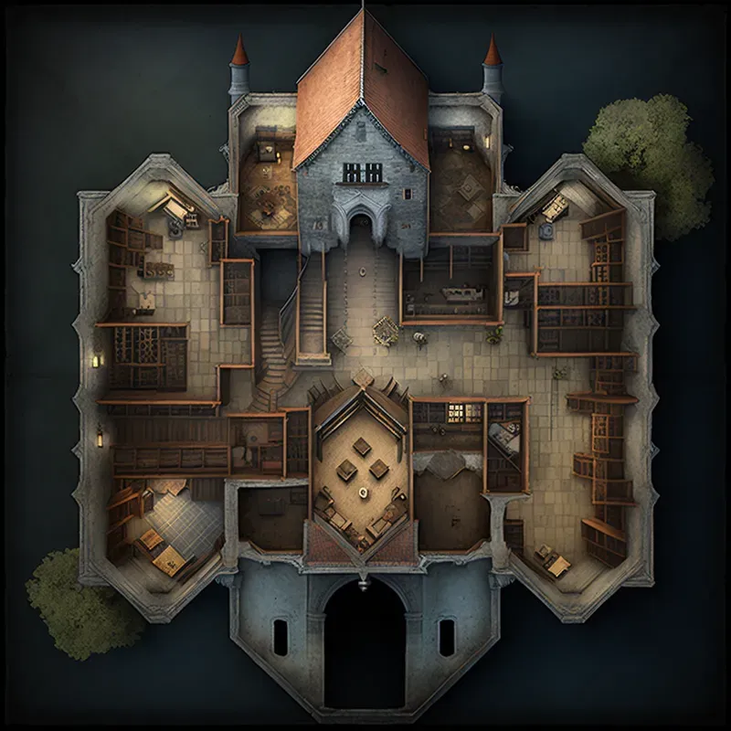 2D Top-down Game Level Designs Midjourney Prompt | PromptBase