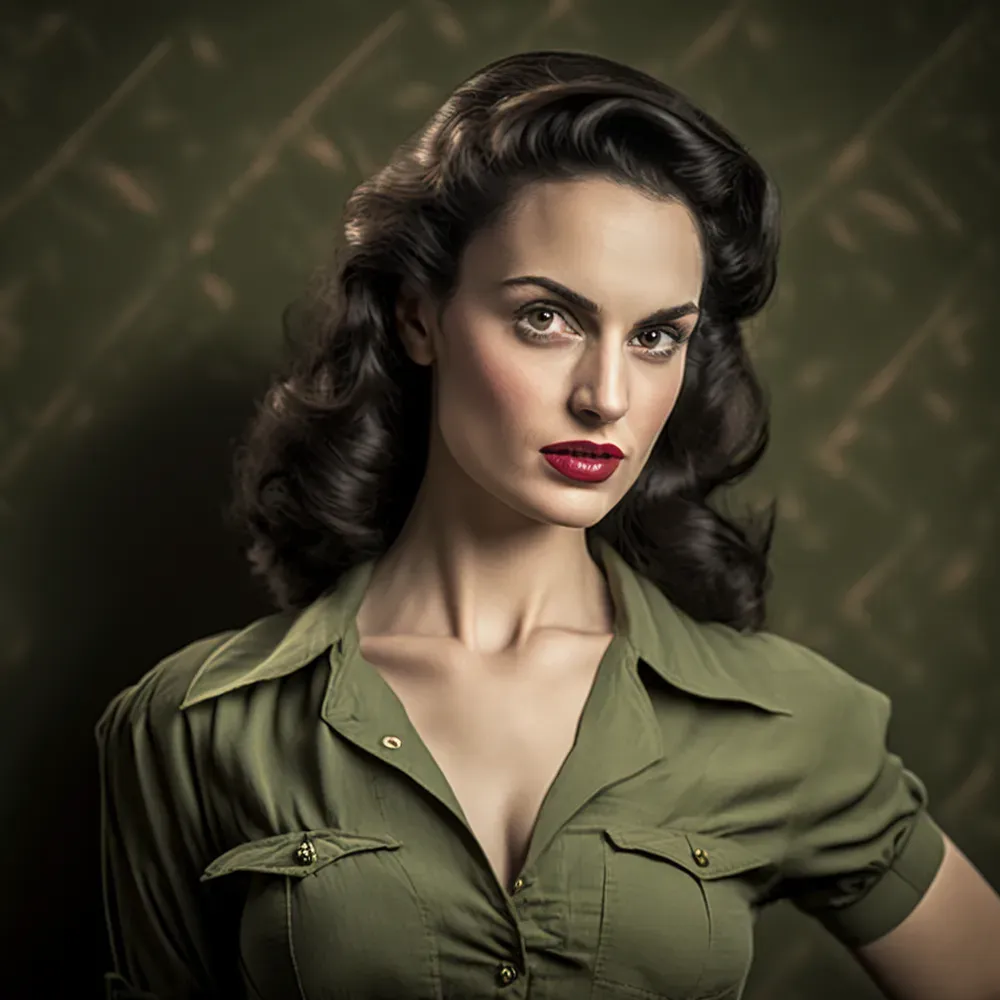 Hot Ww2 Pinup Women Midjourney Prompt | PromptBase