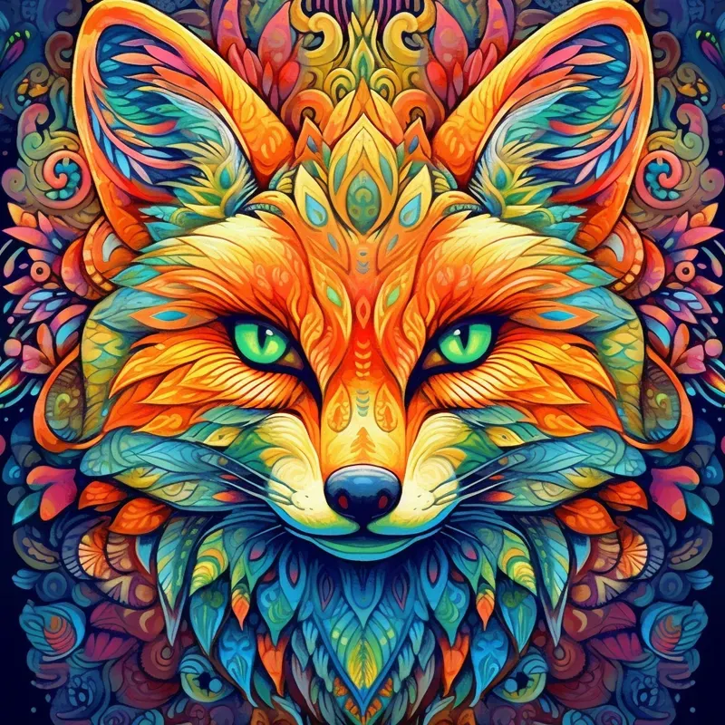 Psychedelic Animals Midjourney Prompt | PromptBase