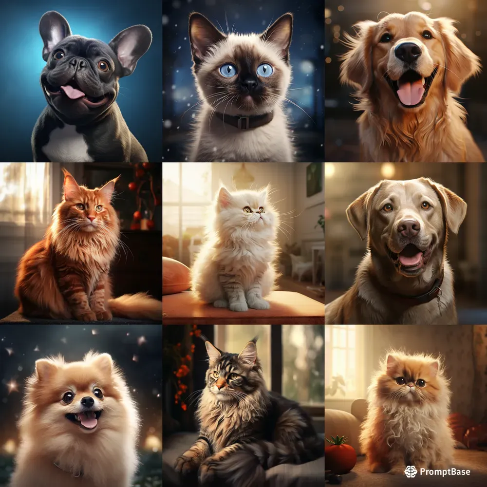 Realistic Pet Portraits Midjourney Prompt | PromptBase