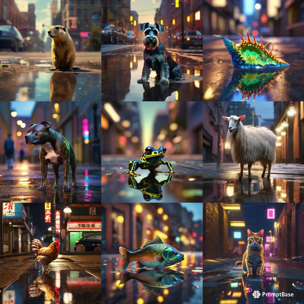 Streets Of City Animals Stable Diffusion Prompt | PromptBase