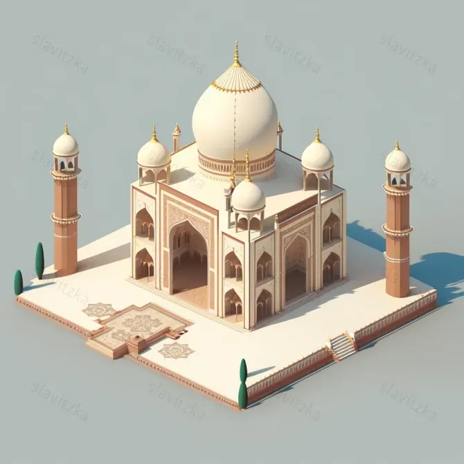 Isometric Famous Buildings Midjourney Prompt | PromptBase