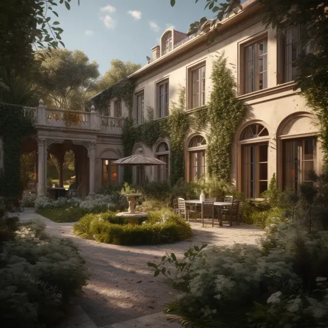 Rococo Building Renders Architecture Midjourney Prompt | PromptBase