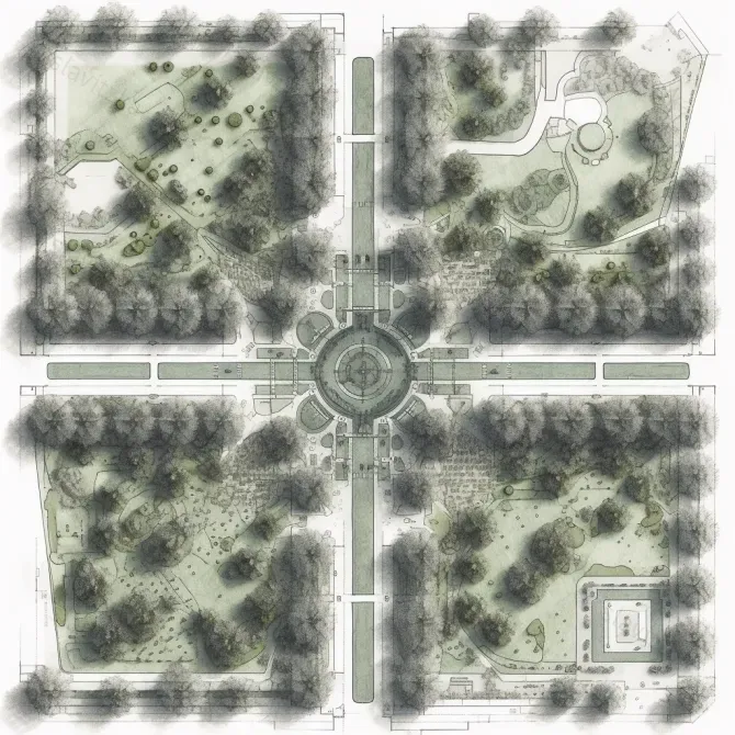 Top View Urban Plan And Masterplan Midjourney Prompt | PromptBase