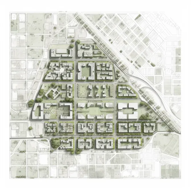 Top View Urban Plan And Masterplan Midjourney Prompt | PromptBase