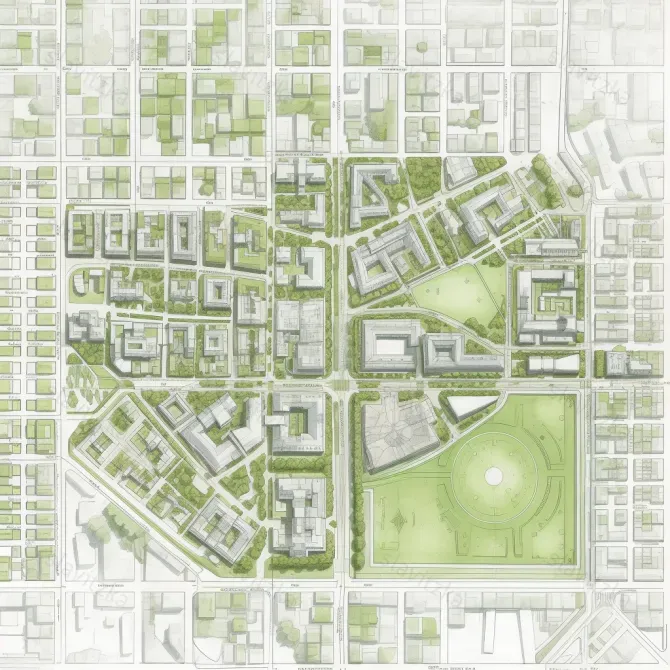 Top View Urban Plan And Masterplan Midjourney Prompt | PromptBase