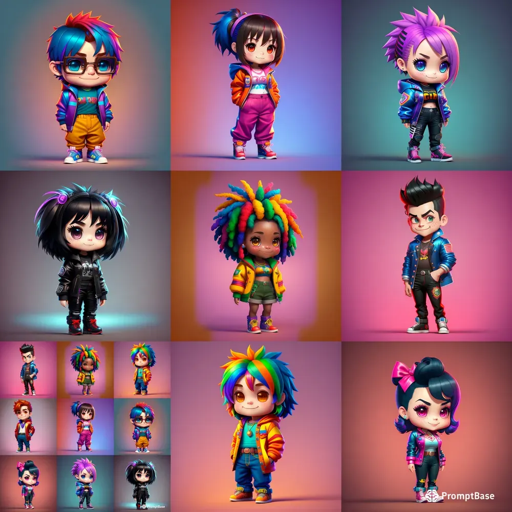 Full Body Cute Urban Tribes Stable Diffusion Prompt | PromptBase