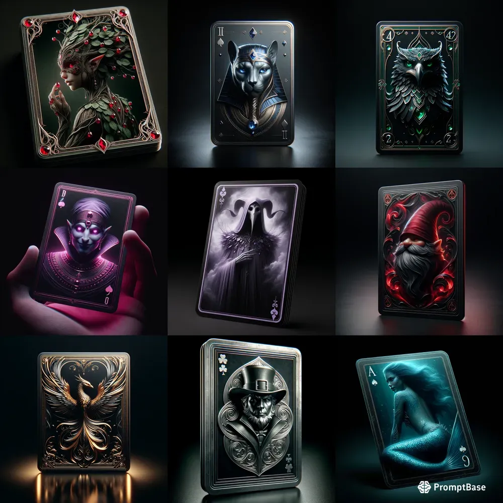 Cinematic Fantasy Character Cards DALL·E Prompt | PromptBase