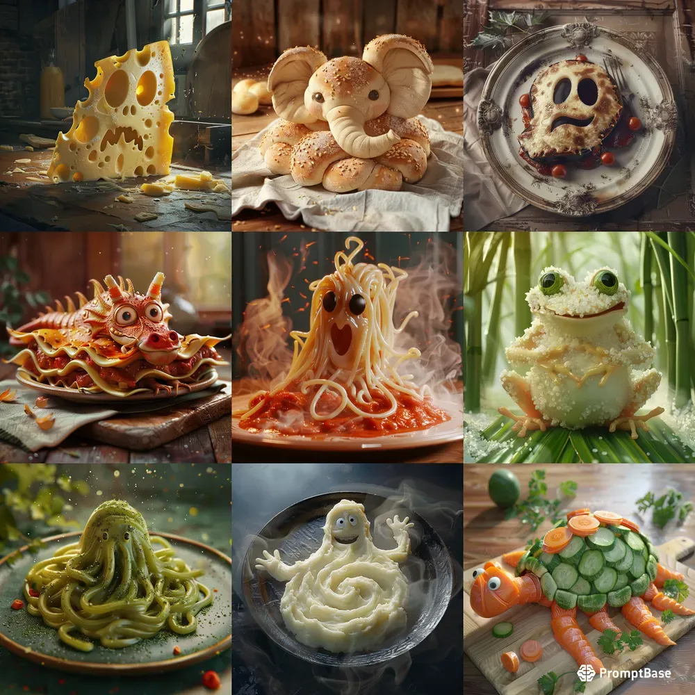 Monster Foods Pixar Style Midjourney Prompt | PromptBase