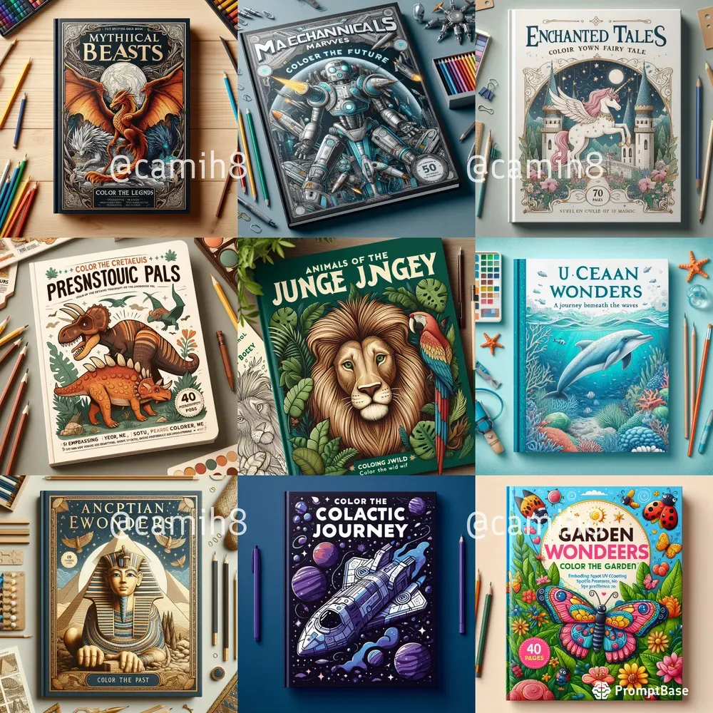 Dalle Customizable Coloring Book Covers DALL·E Prompt | PromptBase