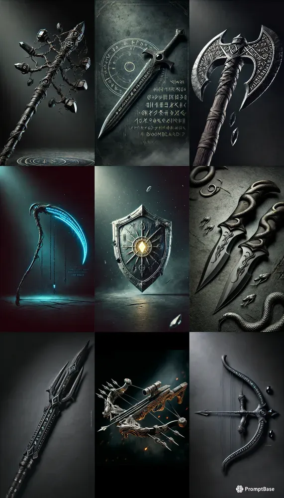 Dark Souls Inspired Fantasy Weapons Packs DALL·E Prompt | PromptBase
