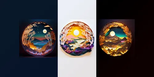 Paper Collage Landscapes Midjourney Prompt | PromptBase