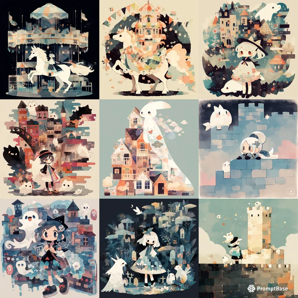 Cute Blocky Dreamscapes Midjourney Prompt | PromptBase