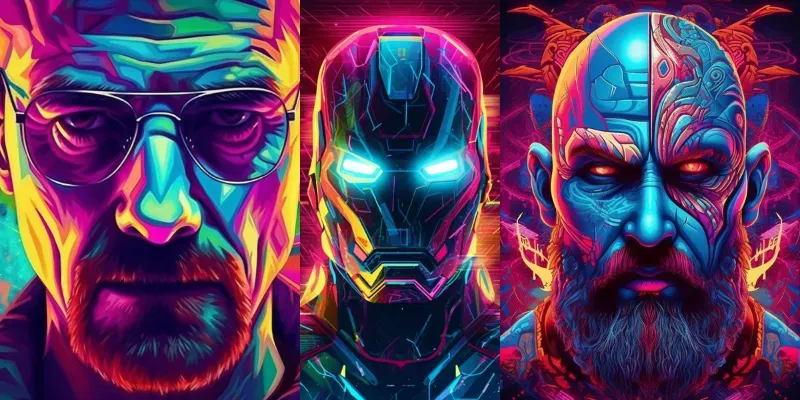 Lsd Synthwave Character Tshirts Midjourney Prompt | PromptBase