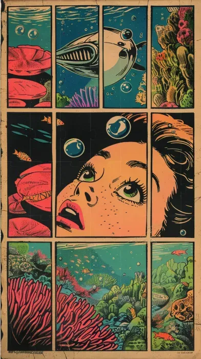 Retro Comic Book Adventure Designs Midjourney Prompt | PromptBase