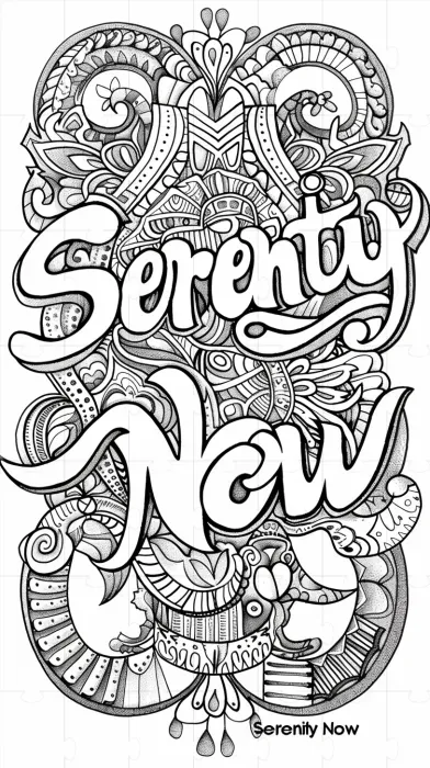 Intricate Word Art Coloring Pages Midjourney Prompt | PromptBase