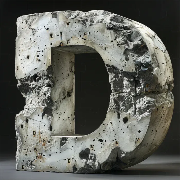 Sculpture Letter Number Designs Midjourney Prompt | PromptBase