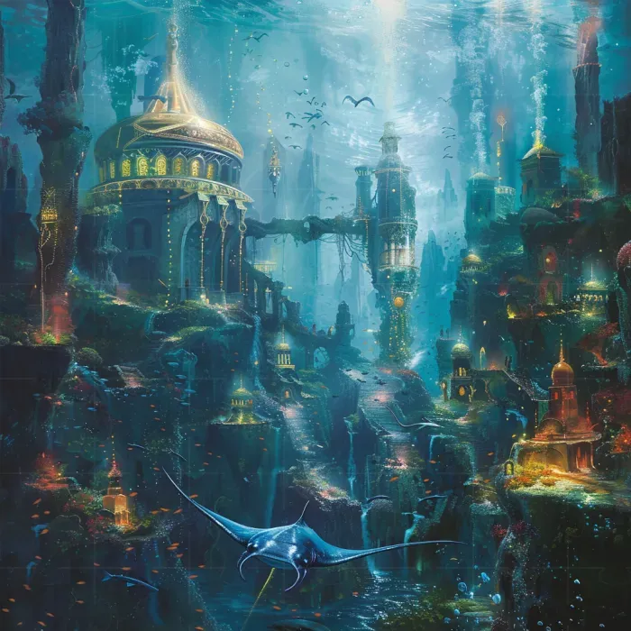 Ancientfuture Underwater Aqua Scenes Midjourney Prompt | PromptBase