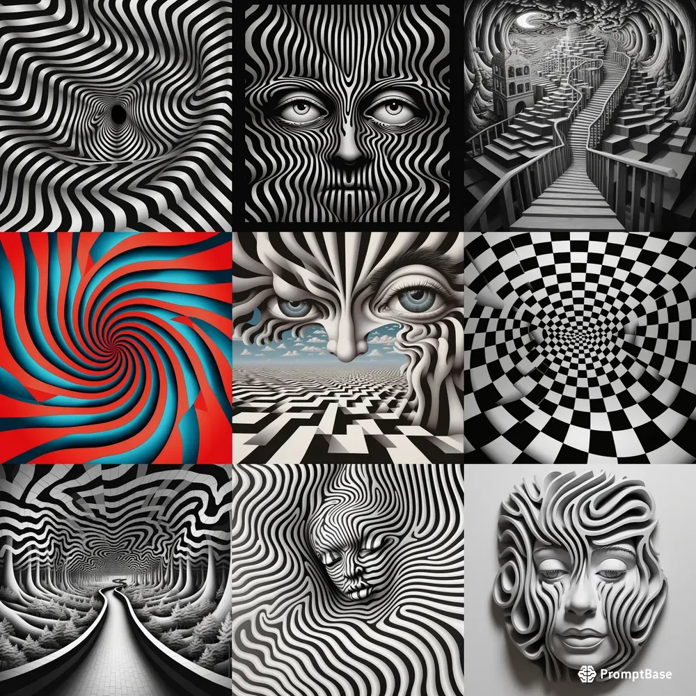 Optical Illusion Images Midjourney Prompt | PromptBase