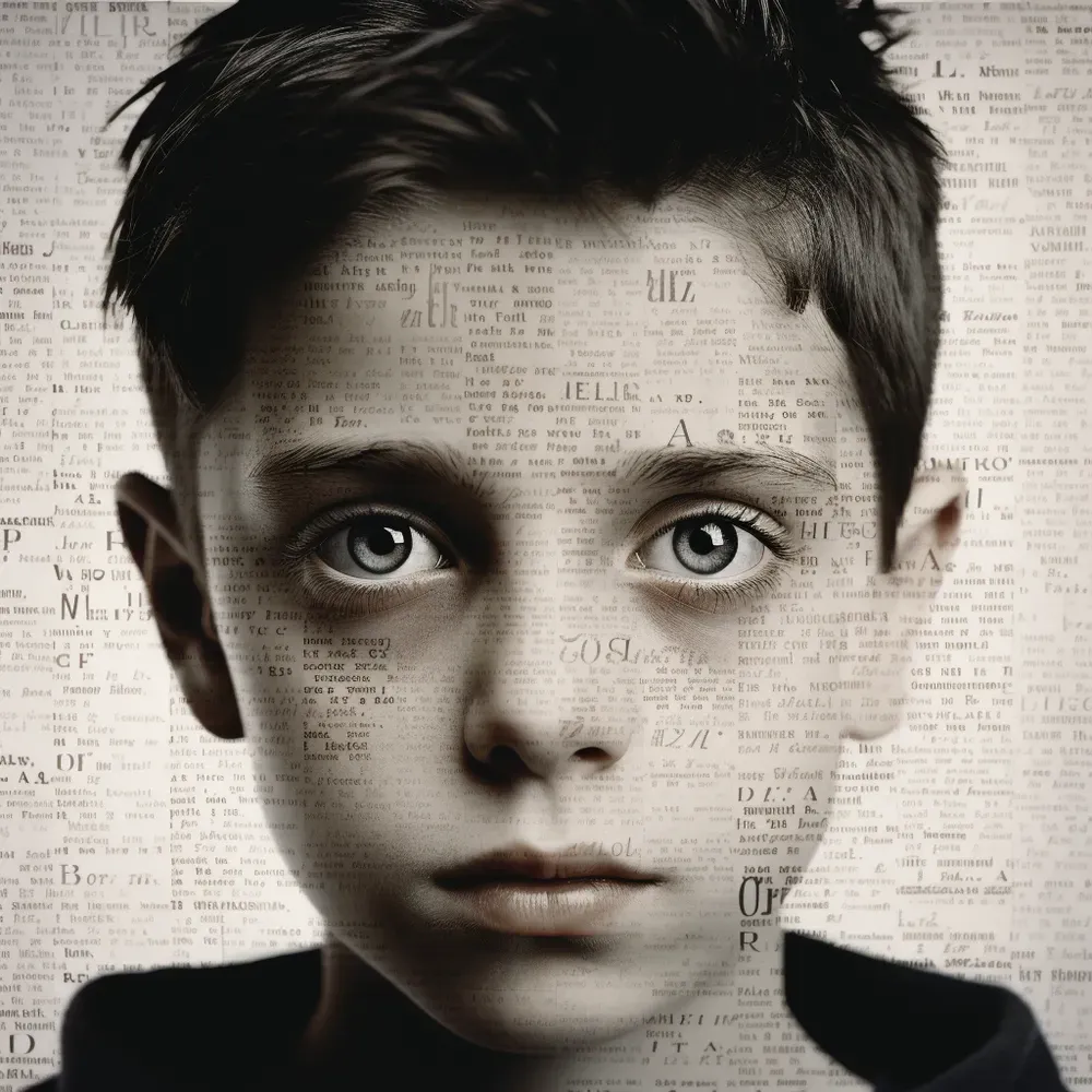 Overlay Text Portraits Midjourney Prompt | PromptBase