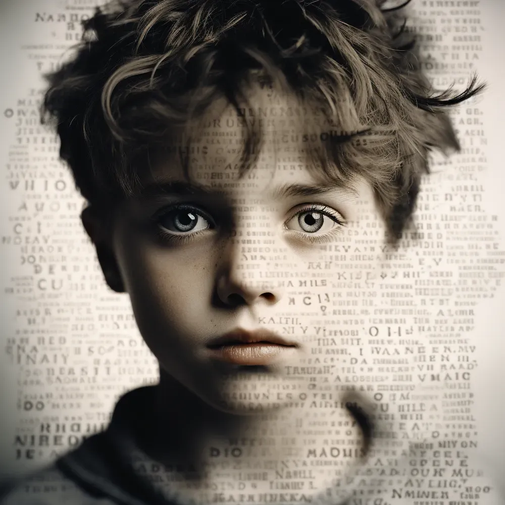 Overlay Text Portraits Midjourney Prompt | PromptBase