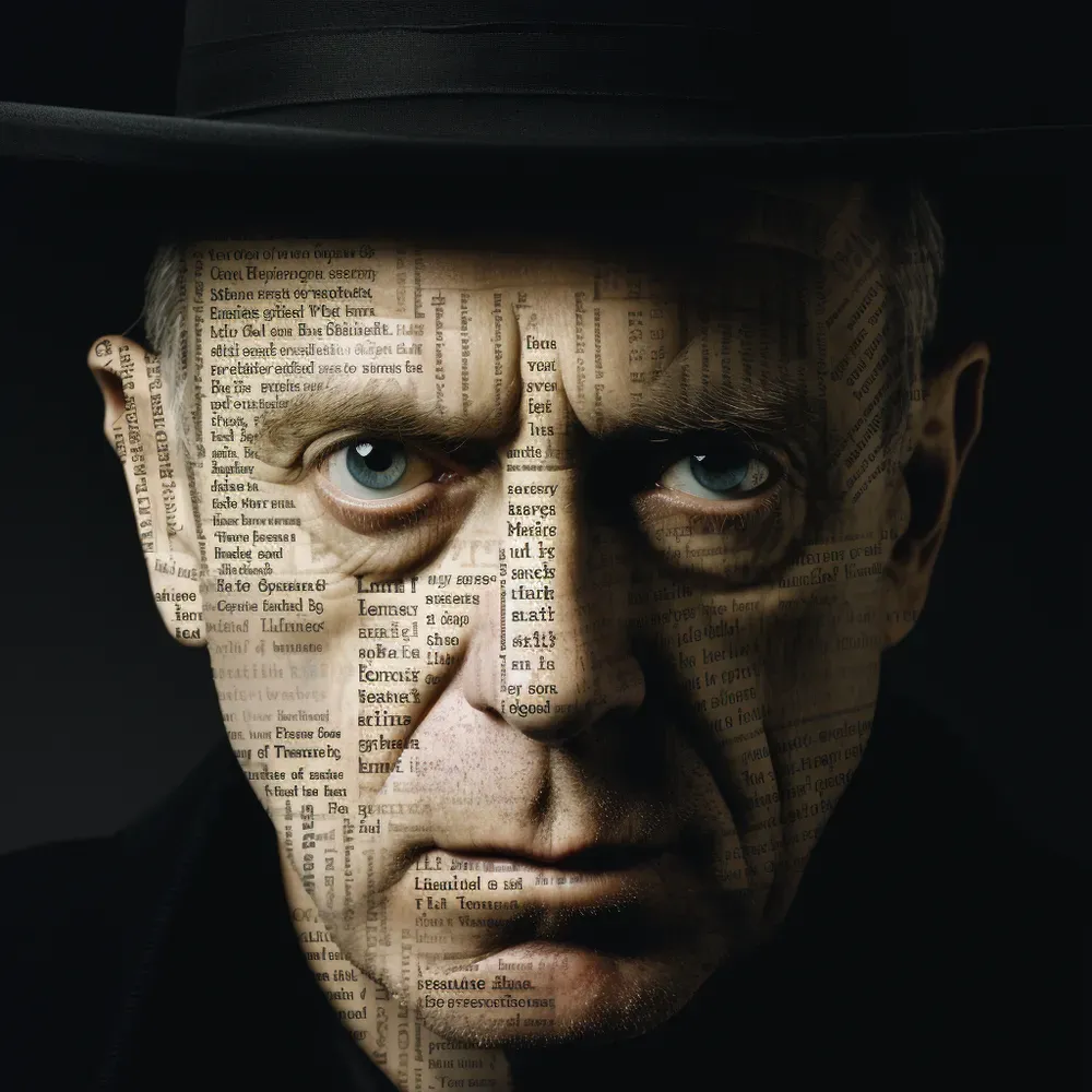 Overlay Text Portraits Midjourney Prompt | PromptBase