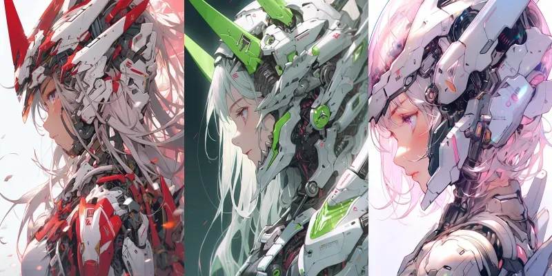 Mecha Anime Girls Midjourney Prompt Promptbase