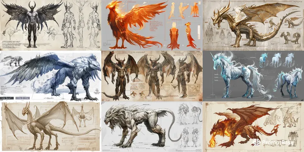 Fantasy Creature Designs Midjourney Prompt | PromptBase