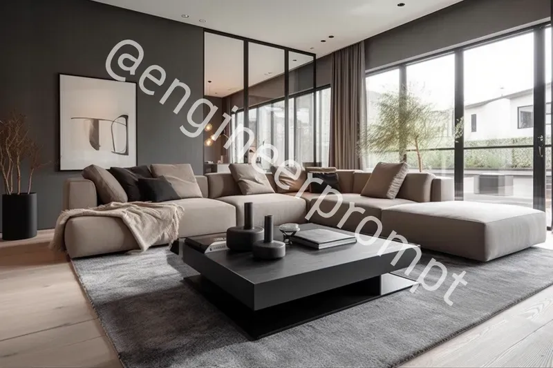 Any Style Living Room Interior Designs Midjourney Prompt | PromptBase