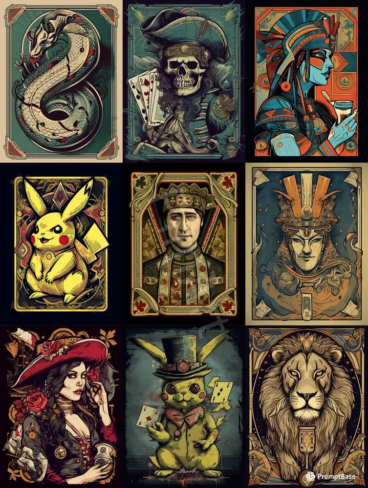 Decorative Card Game Style Midjourney Prompt | PromptBase