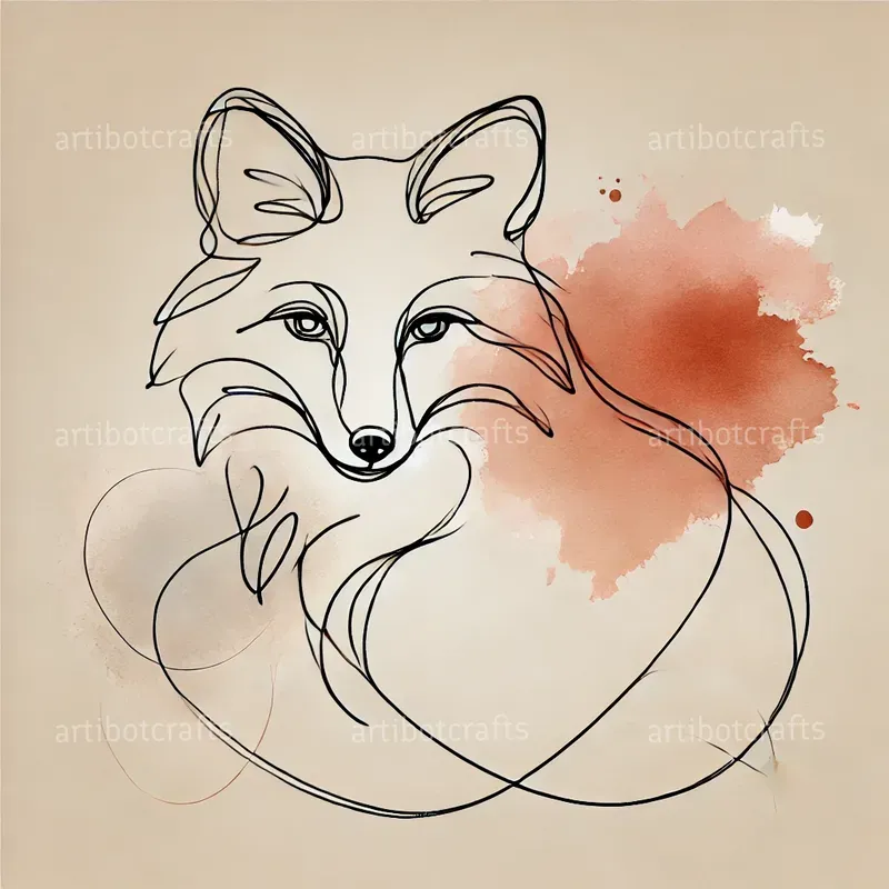 Modern Minimalistic Animal Line Art DALL·E Prompt | PromptBase
