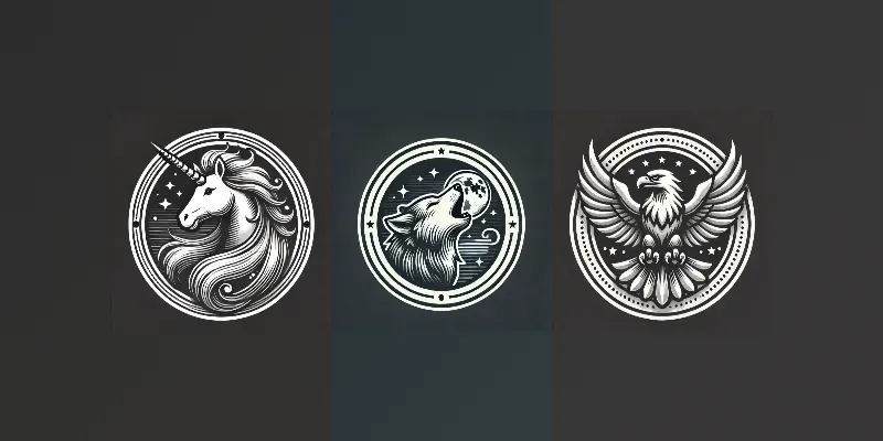 Stylized Animal Emblem Logo Generator DALL·E Prompt | PromptBase