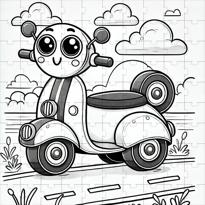 Cartoon Vehicle Coloring Book For Kids DALL·E Prompt | PromptBase