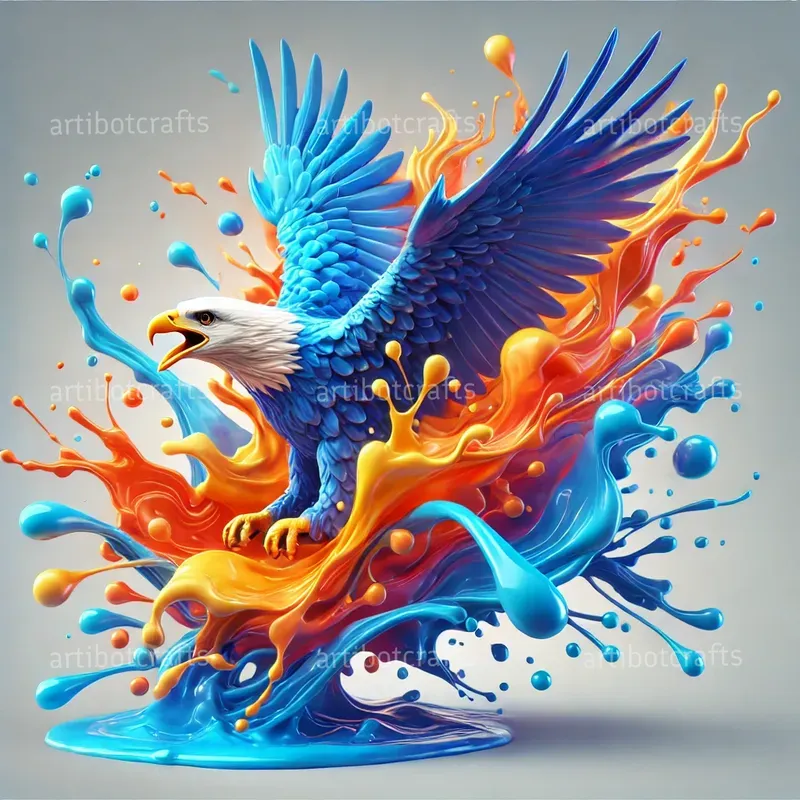 Vibrant 3D Animal Splash Art Generator DALL·E Prompt | PromptBase