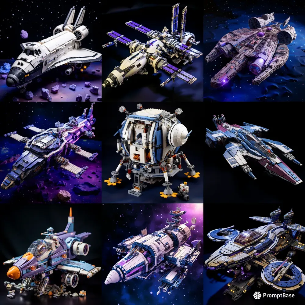 Lego Spaceships Midjourney Prompt Promptbase
