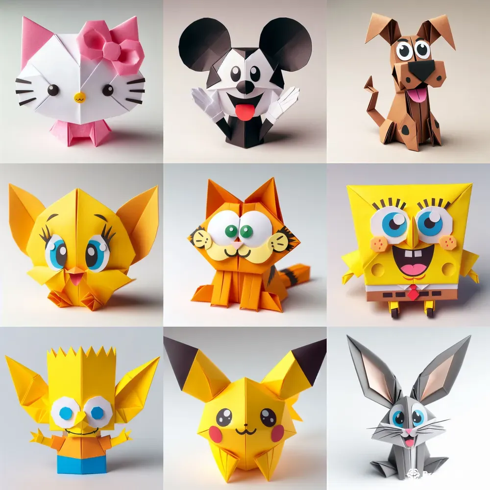 Characters Made Of Paper DALL·E Prompt | PromptBase