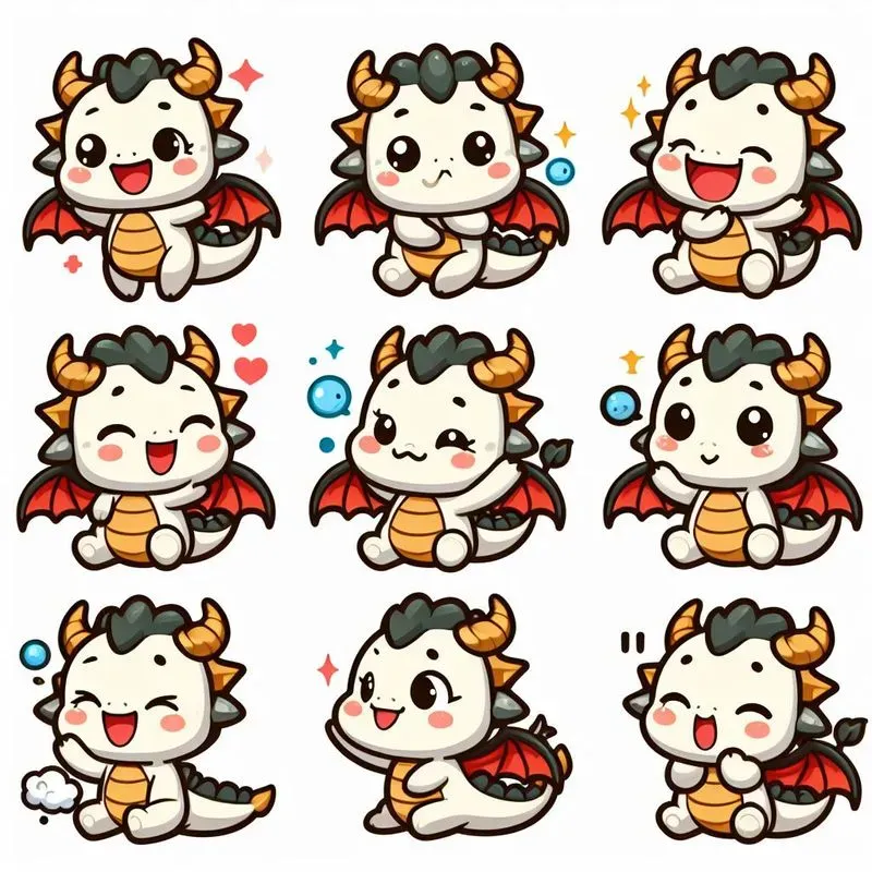 Cute Stickers Cute Expressions DALL·E Prompt | PromptBase