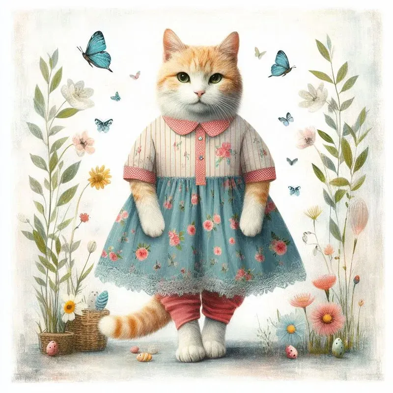 Vintage Spring Themed Characters DALL·E Prompt | PromptBase